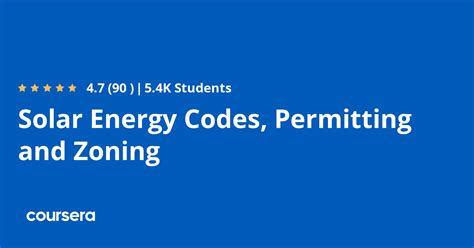 Solar Energy Codes Permitting And Zoning Coursya