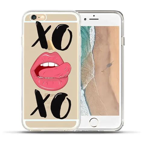 Laumans Sexy Kiss Lip Gloss Case For Iphone X Case Silicone Cover For Iphone S Girls