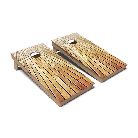 Rustic Wood Cornhole Boards Professional Signature