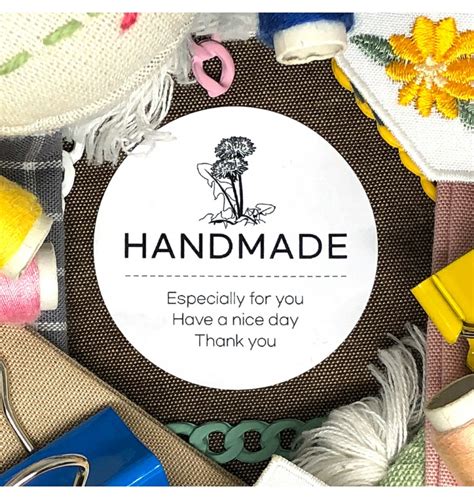 토리나라디자인 핸드메이드 라벨 흑백 원형 선물 포장 데코 스티커 100개입 티몬