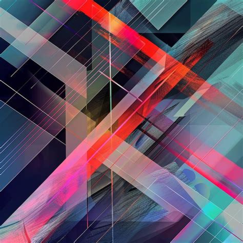 Premium Photo Abstract Art Background Geometric Elements Thin Straight Outlines