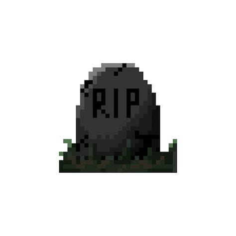 Premium Vector Pixel Art Game Grave