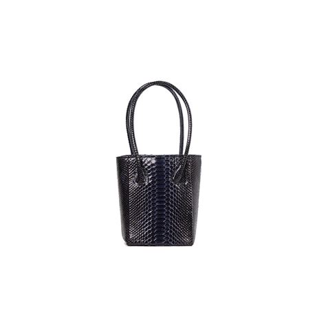 Tote Midnight Blue Python Handbag Elegant Blue Exotic Arturo Foster