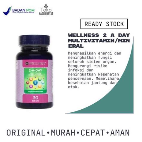 Promo Wellness Multivitamin Mineral 2 A Day 30 Tablet Original Diskon