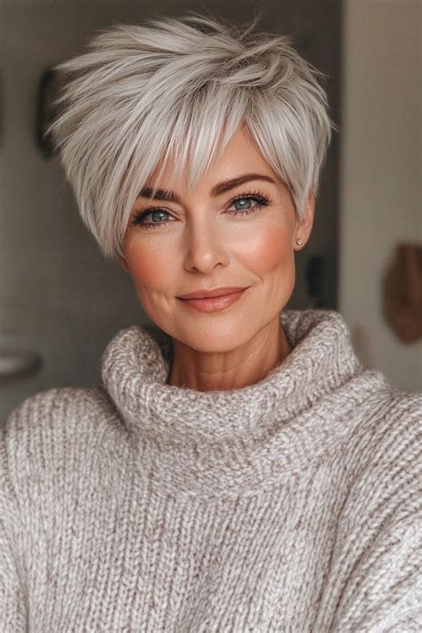 25 Gorgeous Styles Haircuts For Older Women With White Hair To Inspire