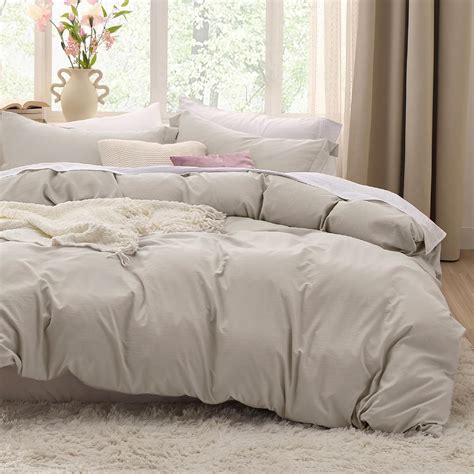Bedsure Oversized Queen Duvet Cover 3 Pieces Prewashed Cotton Like Extra Soft