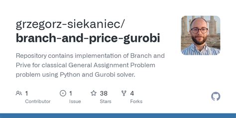 GitHub Grzegorz Siekaniec Branch And Price Gurobi Repository Contains Implementation Of