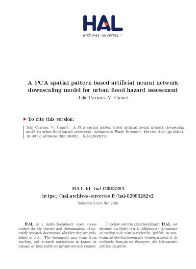 a pca spatial pattern based artificial neural network downscaling model