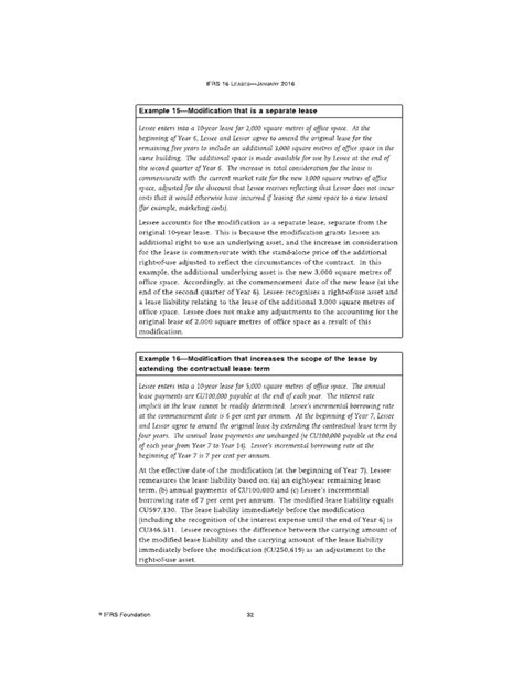 Ifrs 16 Illustrative Examples Modifications Pdf Pdf