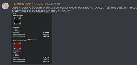 Lol Bot Trader Getting Fucked R RobloxTrading