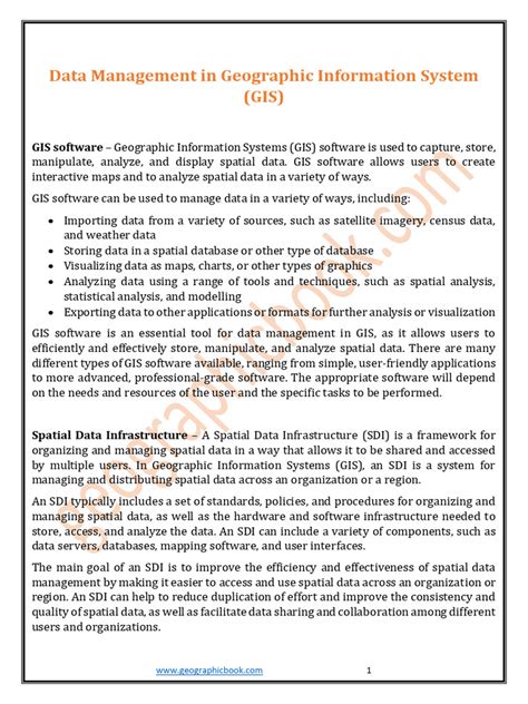 Data Management In Geographic Information System Gis Pdf Geographic Information System