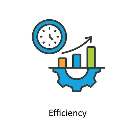 Efficiency Vector Fill outline Icons. Simple stock illustration stock ...