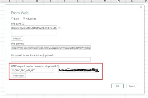 Excel Import Coinmarketcap Api Data With Query Syntax Byte