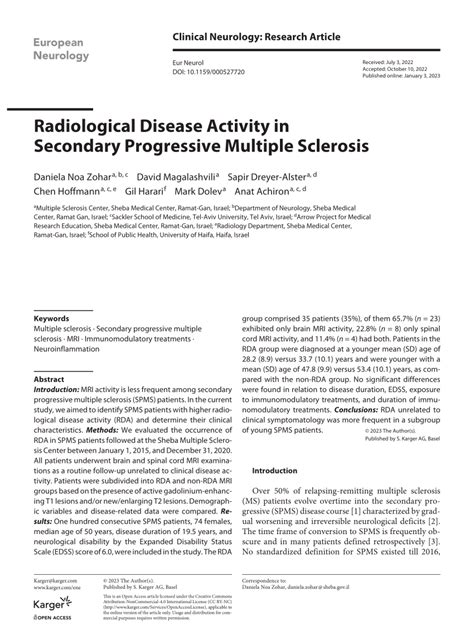 pdf radiological disease activity in secondary progressive multiple
