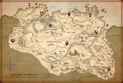 Best Printable Skyrim Map Aubrey Blog