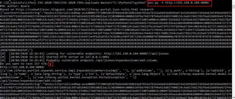 liferay portal rce cve 2020 7961 json web service deserialization
