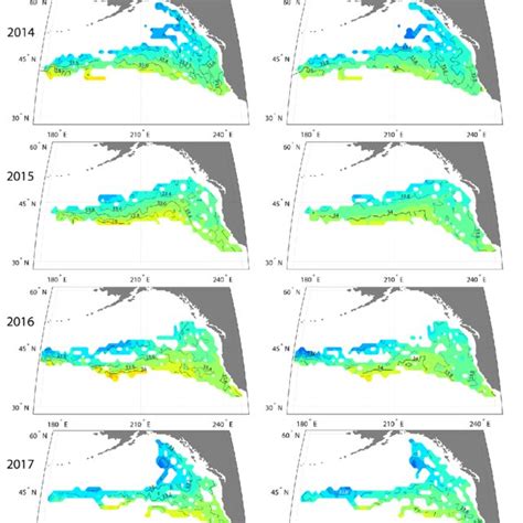 9 Temperature And Salinity On Isopycnal Surfaces σ θ 265 Left And