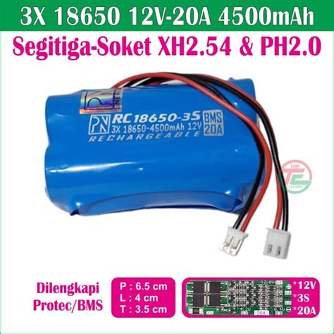 Baterai Mainan Rc Speaker Segitiga X S V A Mah Bms Soket Putih Xh Ph