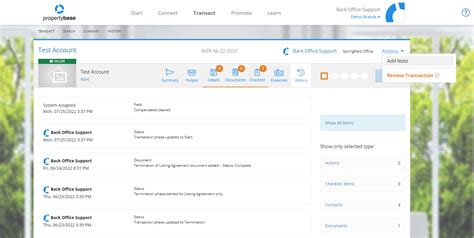 Add A Note To A Transaction Workspace