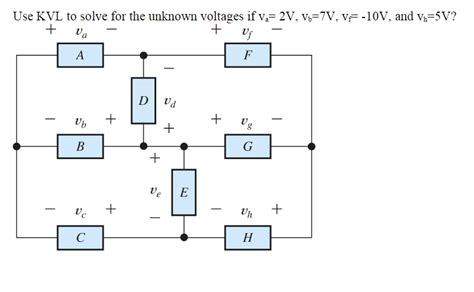 solved use kvl to solve for va vb and vce kvl to solve