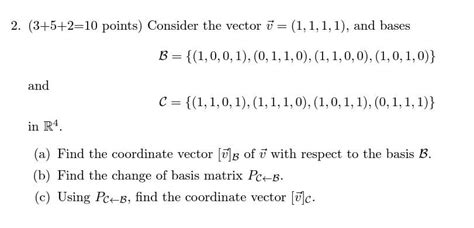 Solved 2 35210 Points Consider The Vector V1111