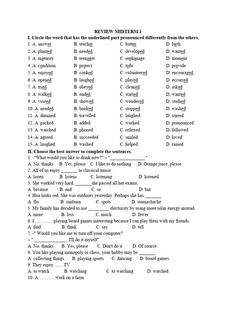 Review Midterm 1 Pdf