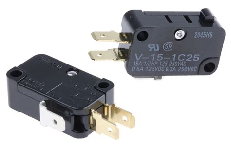 V C Omron Omron Pin Plunger Micro Switch Tab Terminal A V Ac SPDT IP