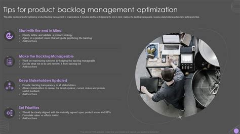 Tips For Product Backlog Management Optimization Presentation