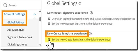 Enable The New Create Template Experience