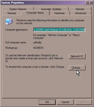 Steps To Change Windows Domain Name On Windows XP Techyv Com