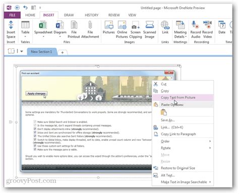 how to capture text in images with onenote 2013