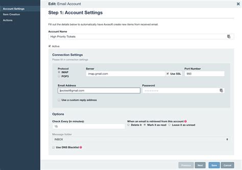 Configuring Email Accounts Axosoft Documentation Configuring Email Accounts Axosoft Documentation