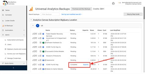 Step By Step Guide To Backup Ua Data With Analytics Canvas Analytics
