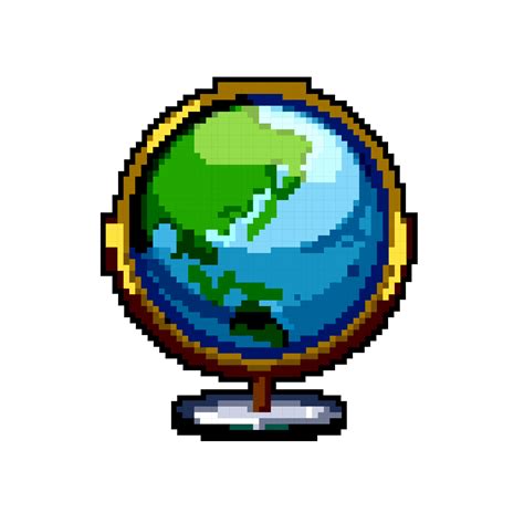 Planet Globe Game Pixel Art Vector Illustration 23867677 Vector Art At