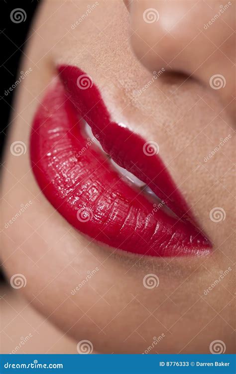 Ruby Red Lips Stock Image Image Of Beauty Female Shot 8776333