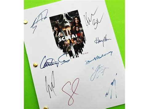 Scream Movie Signed Script Melissa Barrera Mason Gooding Liana Liberato Dermot Mulroney