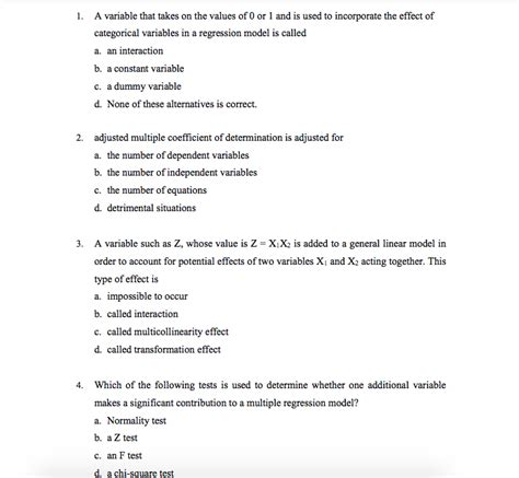 Solved 1 A Variable That Takes On The Values Of 0 Or 1 And