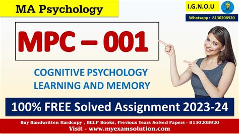 FREE IGNOU MPC 001 Solved Assignment 2023 24 PDF And Handwritten MA Psychology Assignment My