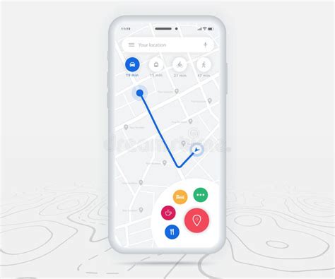 Map GPS Navigation App Ux Ui Concept Mobile Map Application Smartphone App Search Map