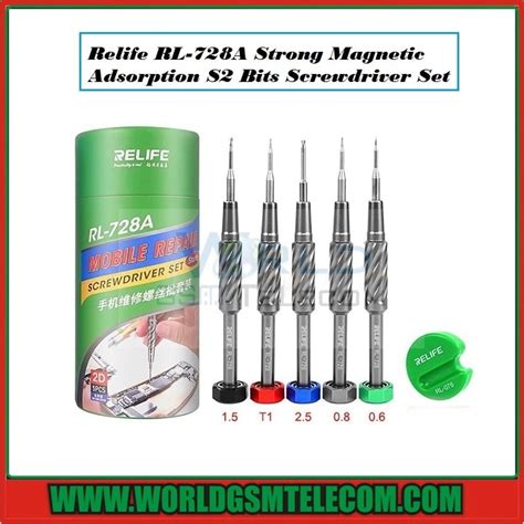 Relife Rl 728a Strong Magnetic Adsorption S2 Bits Screwdriver Set