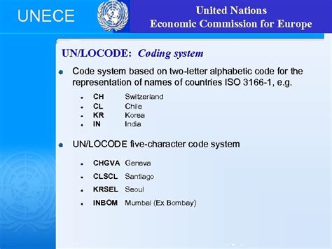 unece united nations un locode economic commission for europe