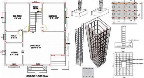 Column Layout Plan Placement Of Columns In A Building Column Layout Drawing