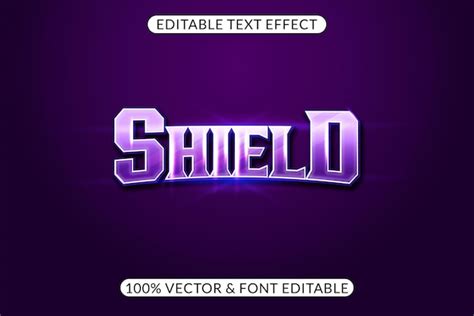 Premium Vector Shield Text Effect Editable Shiny Text Style