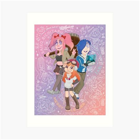 Smg4 Girls Art Print For Sale By Akaitsuki Redbubble