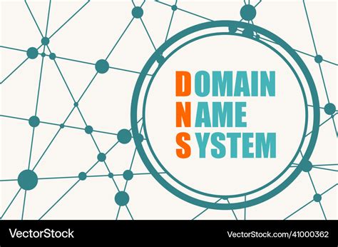 Acronym Dns Domain Name System In Circle Vector Image