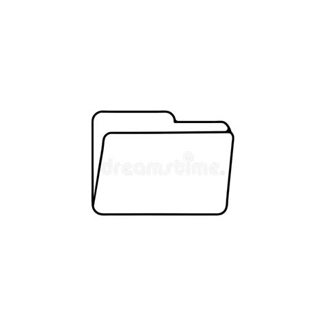 Folder With Documents Thin Line Icon File Folder Linear Outline Icon