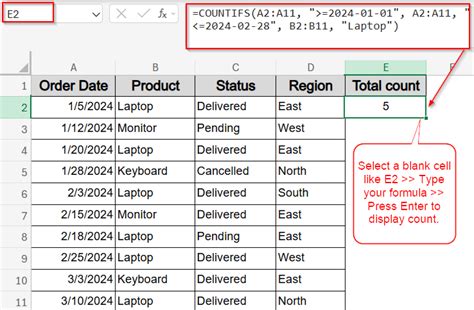 How To Use COUNTIFS With Date Range And Text In Excel Excel Insider