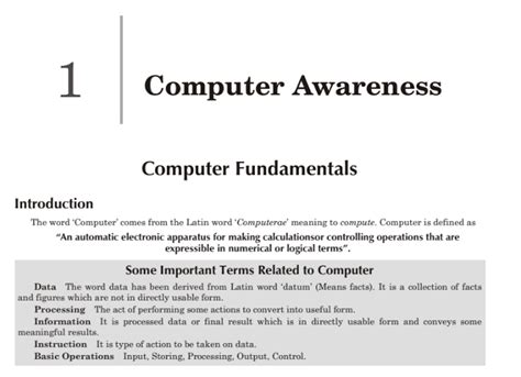 Computer Fundamental Study Material For Competitive Exams