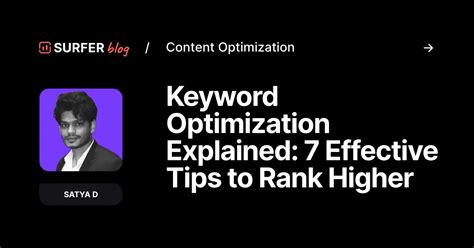 Keyword Optimization Explained 7 Effective Tips To Rank Higher