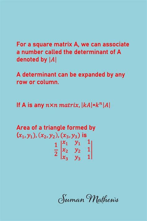 Basic Properties Of Determinants 1 Matrices Class 12 Mathematics Online Math